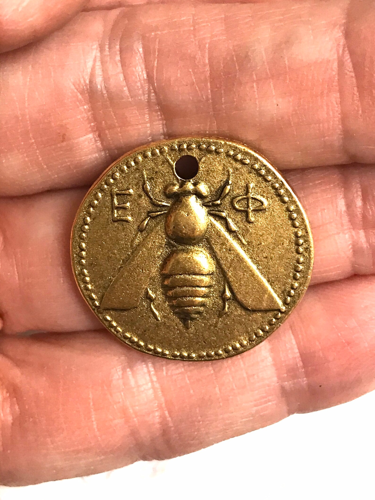 1 Pc Pewter Greek Greece Bee Stag REPRODUCTION Coin Antique - Etsy