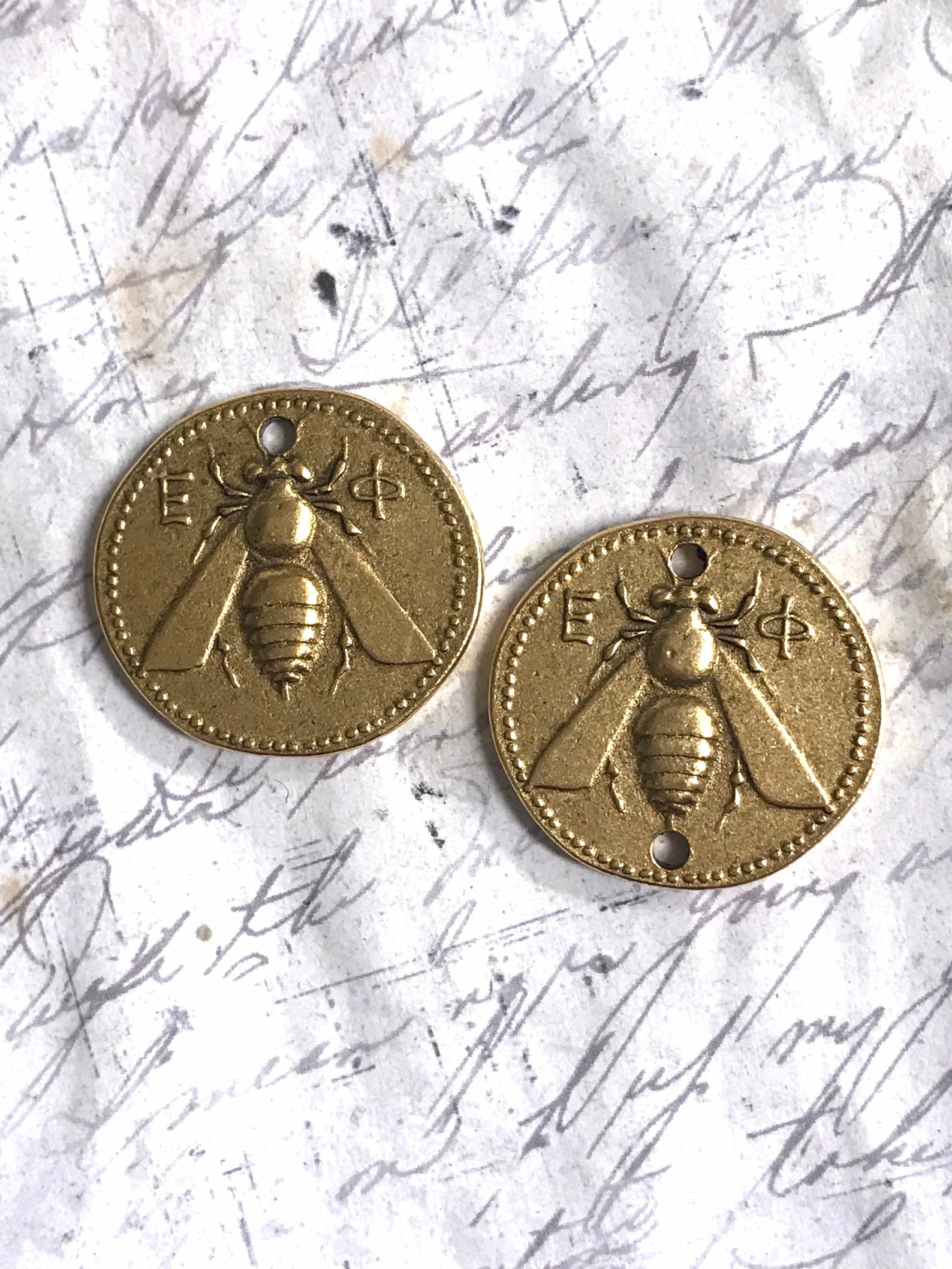 1 pc Pewter Greek Greece Bee Stag REPRODUCTION Coin antique | Etsy
