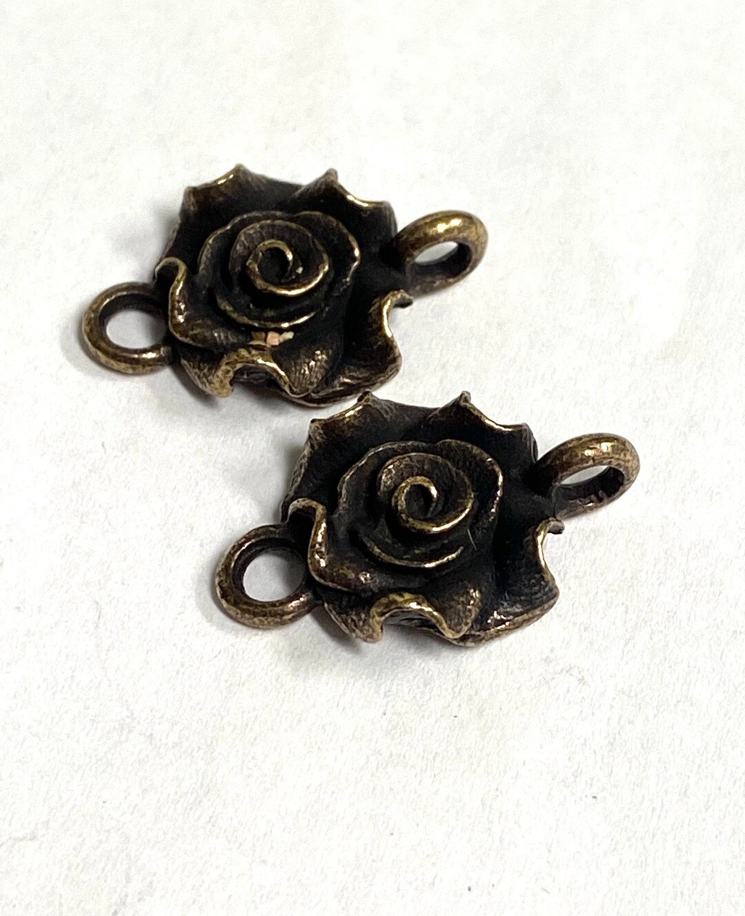Rose Connector Link Rose Art Supplies Jewelry Components Link Antique ...