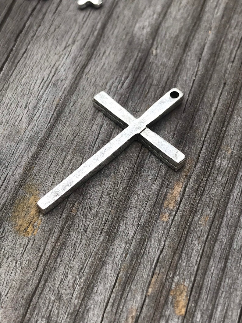 Pewter Rugged Stick Cross Rustic Religious Pendant Altered Art - Etsy