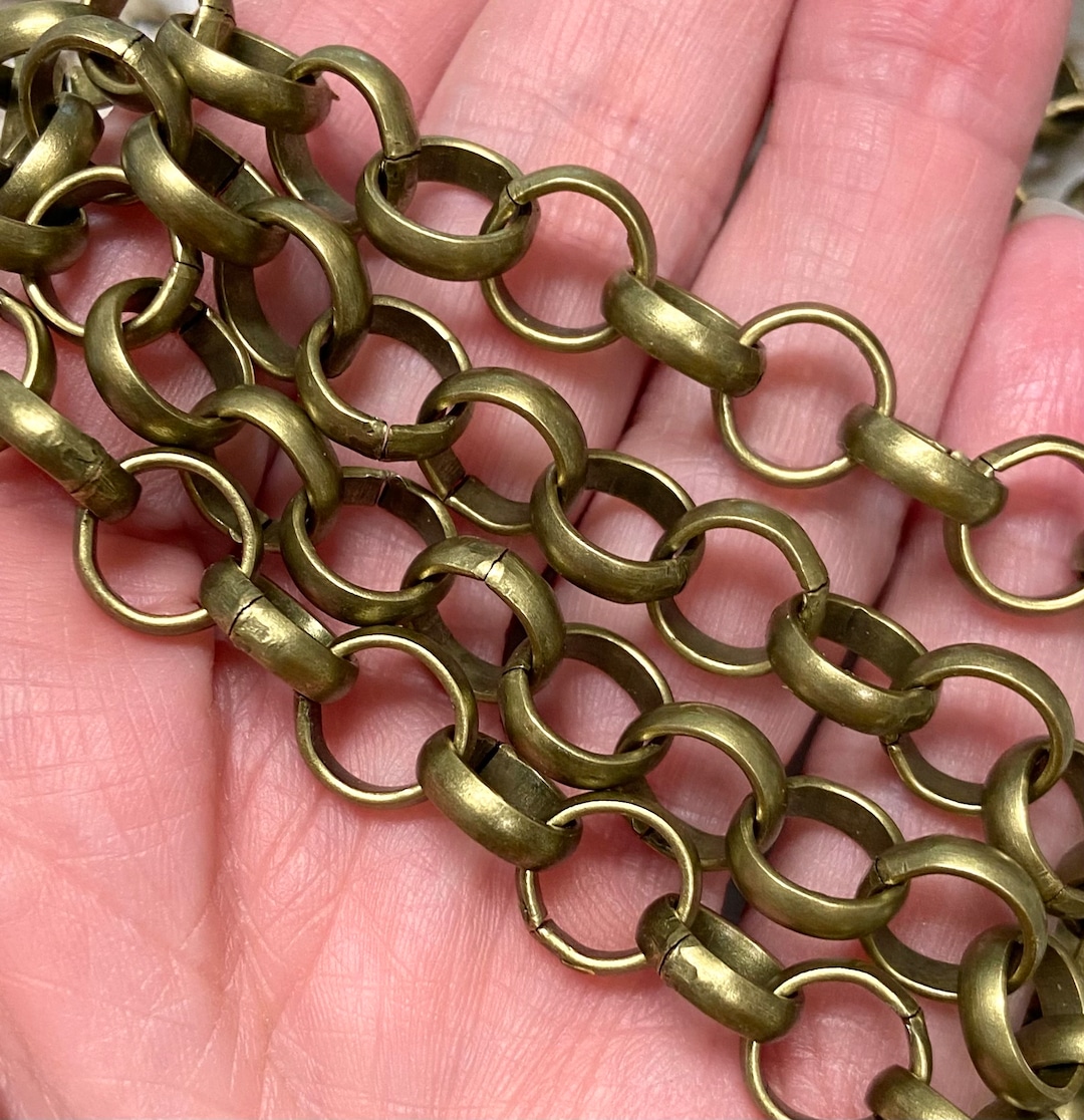 Rolo Chain Open Links Beading Component Necklace Sold by the Foot ...