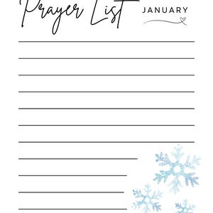 Prayer List- Monthly Themed, DIGITAL DOWNLOAD - Etsy