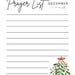 Prayer List- Monthly Themed, DIGITAL DOWNLOAD - Etsy