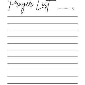 Prayer List- Monthly Themed, DIGITAL DOWNLOAD - Etsy