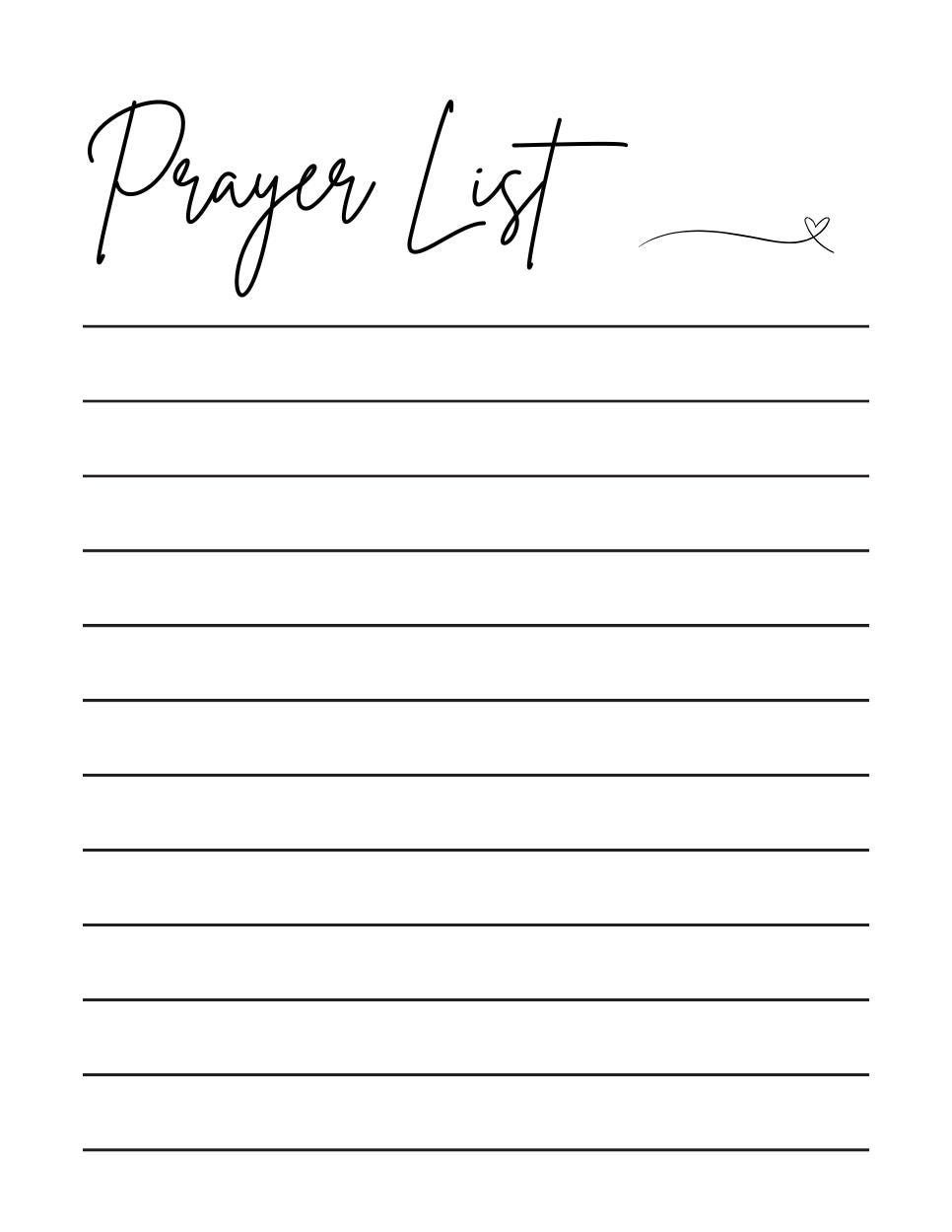 Prayer List- Monthly Themed, DIGITAL DOWNLOAD - Etsy