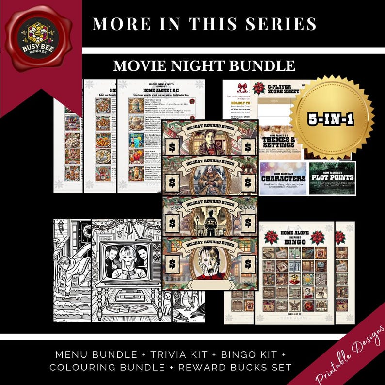 Home Alone Double Feature Party Pack | Printable Holiday Event Kit - Etsy