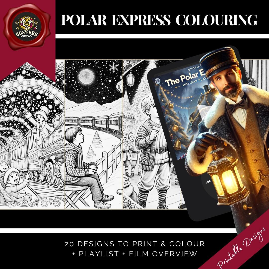Polar Express Colouring Adventure: Festive Colouring Fun With Rewards ...