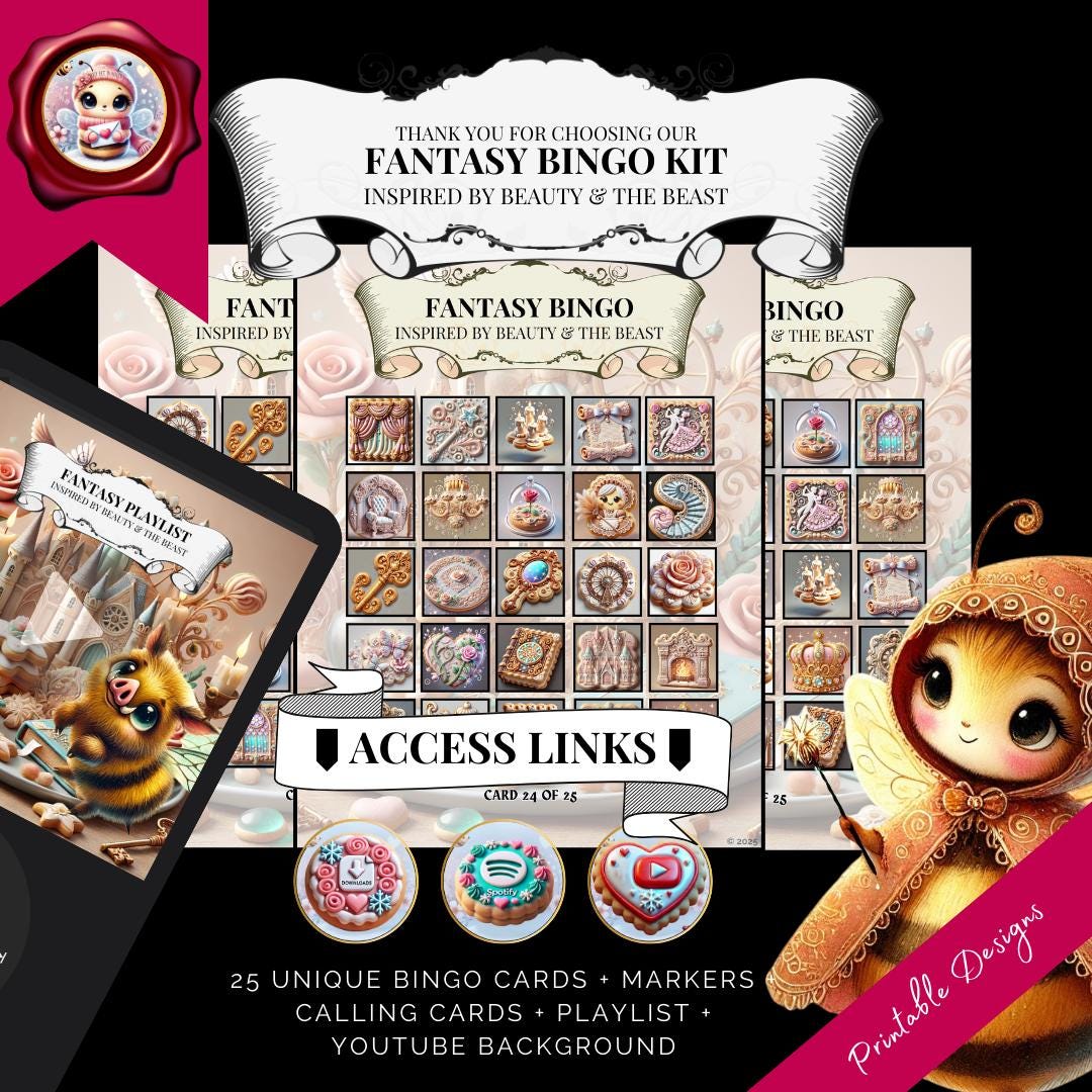 Enchanted Fairytale Bingo | Beauty & the Beast-inspired Game ...
