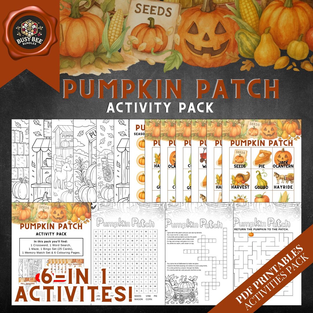 Pumpkin Patch Activity Pack | Autumn Printable Games & Colouring Pages ...