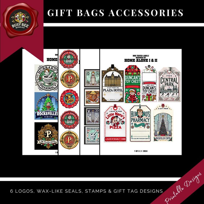 Home Alone Gift Wrap & DIY Battle Plan | Printable Stationery Bundle - Etsy