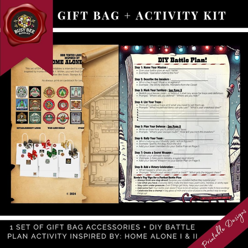 Home Alone Double Feature Party Pack | Printable Holiday Event Kit - Etsy