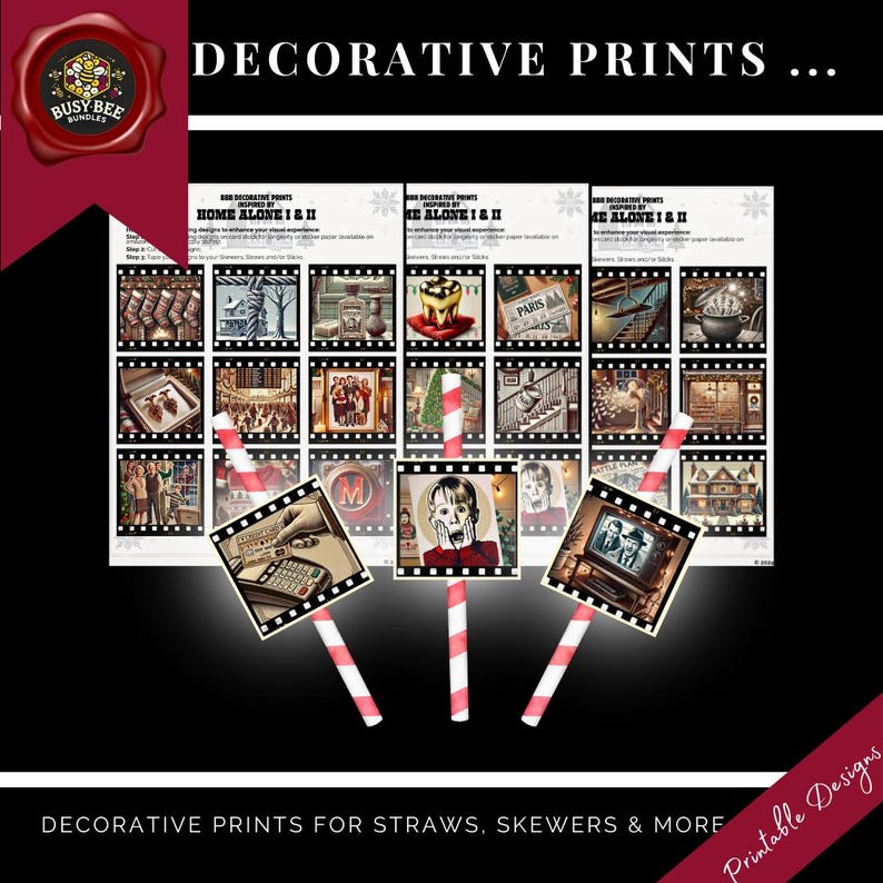 Home Alone Menu Planner Printable Sips, Snacks & Sweets Activity Bundle ...