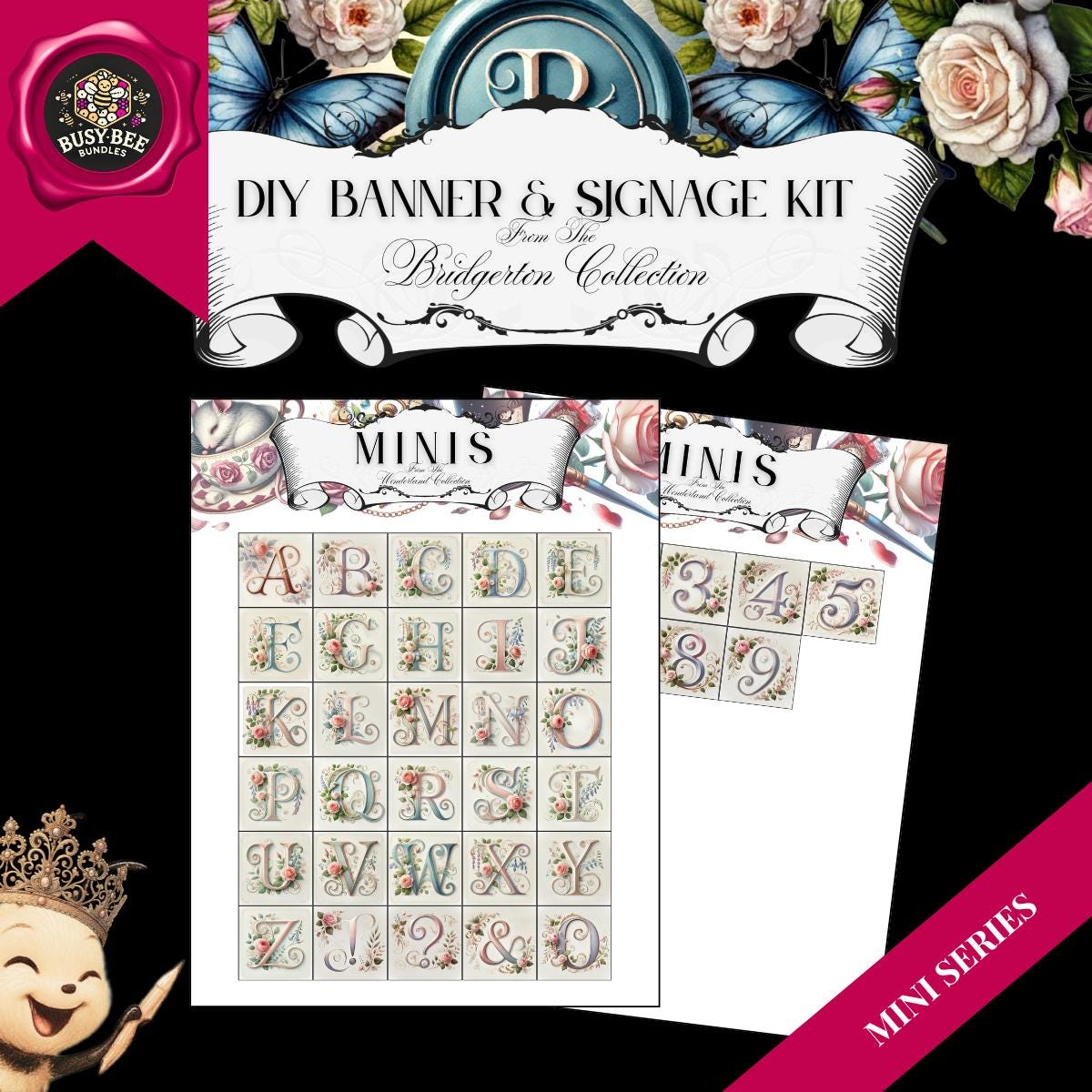 Bridgerton Party Decorating Kit | Printable Banner, Selfie Frames ...