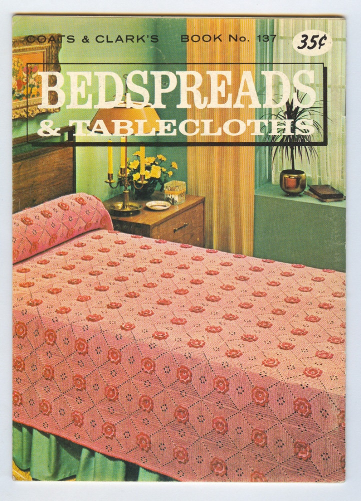 PDF Vintage Coats and Clarks Book 137 Crochet Tablecloth and Bedspread ...