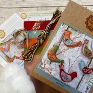 Folk Birds Felt Craft Kit - Etsy