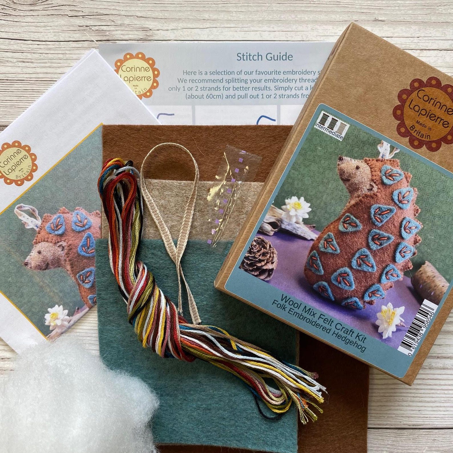 Folk Embroidered Hedgehog Felt Craft Mini Kit - Etsy