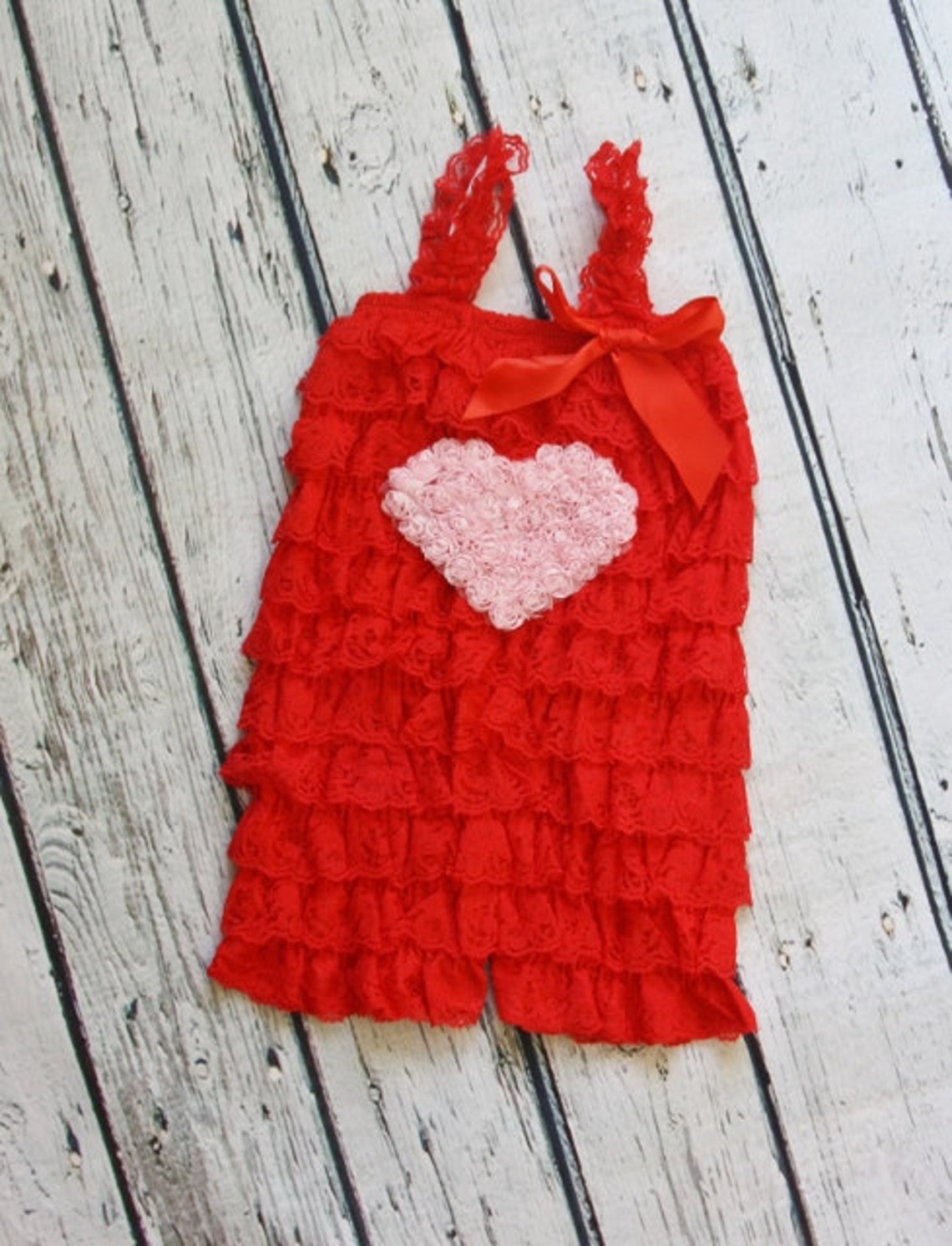 1st Valentine's Day Outfit Petti Romper-petti Romper With - Etsy
