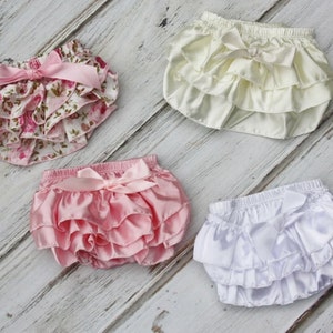 Baptism Bloomers White Bloomers Ivory Bloomers Pink Bloomers Floral ...