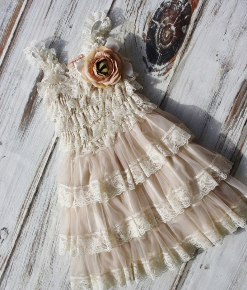 Rustic Flower Girl Dress Flower Girl Dresses Dress Includes - Etsy