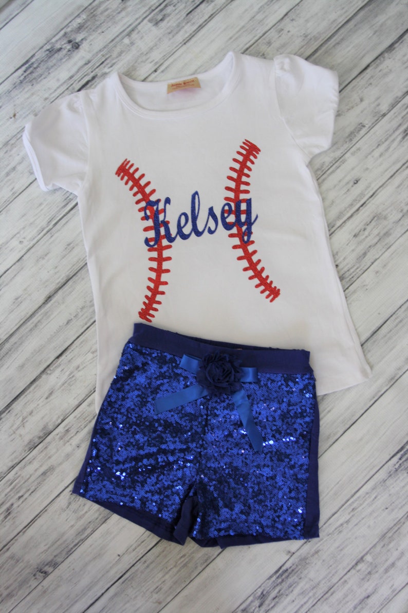 Personalize Baseball Shirt Baseball Outfit Girls Baseball | Etsy