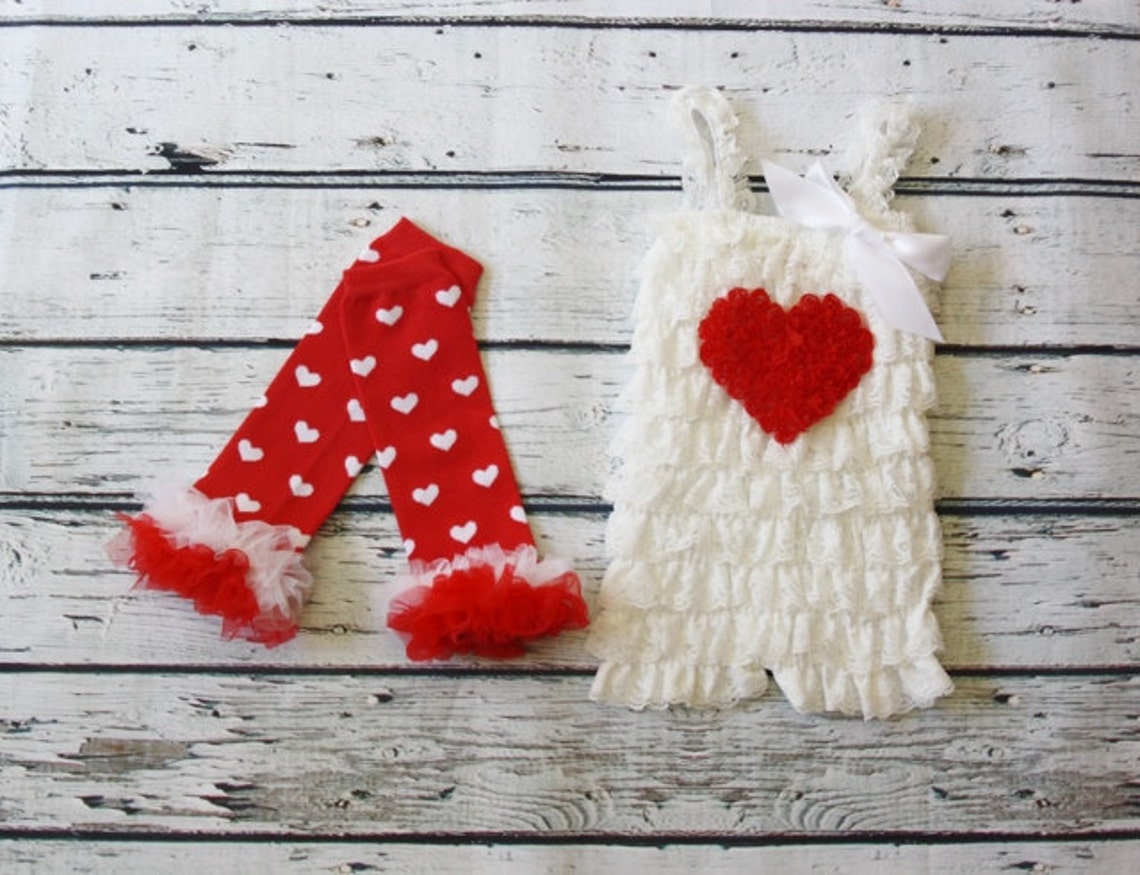 1st Valentine's Day Outfit Petti Romper-petti Romper With - Etsy