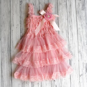 Pink Dress-rustic Flower Girl Dress-flower Girl Dresses-girls Dress ...