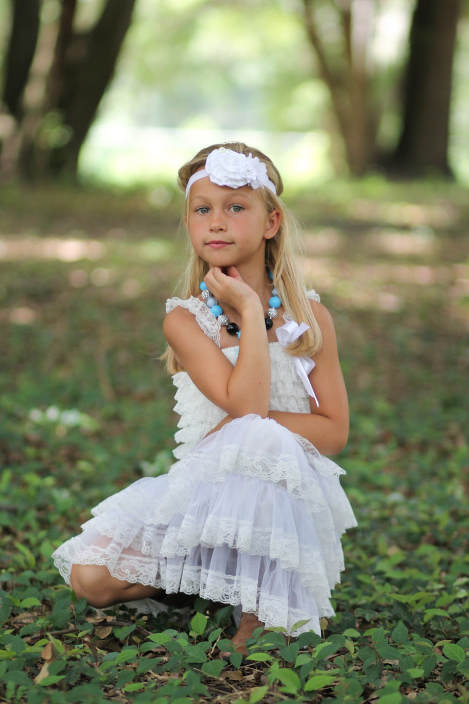 Rustic Flower Girl Dress Flower Girl Dresses Cream dress | Etsy