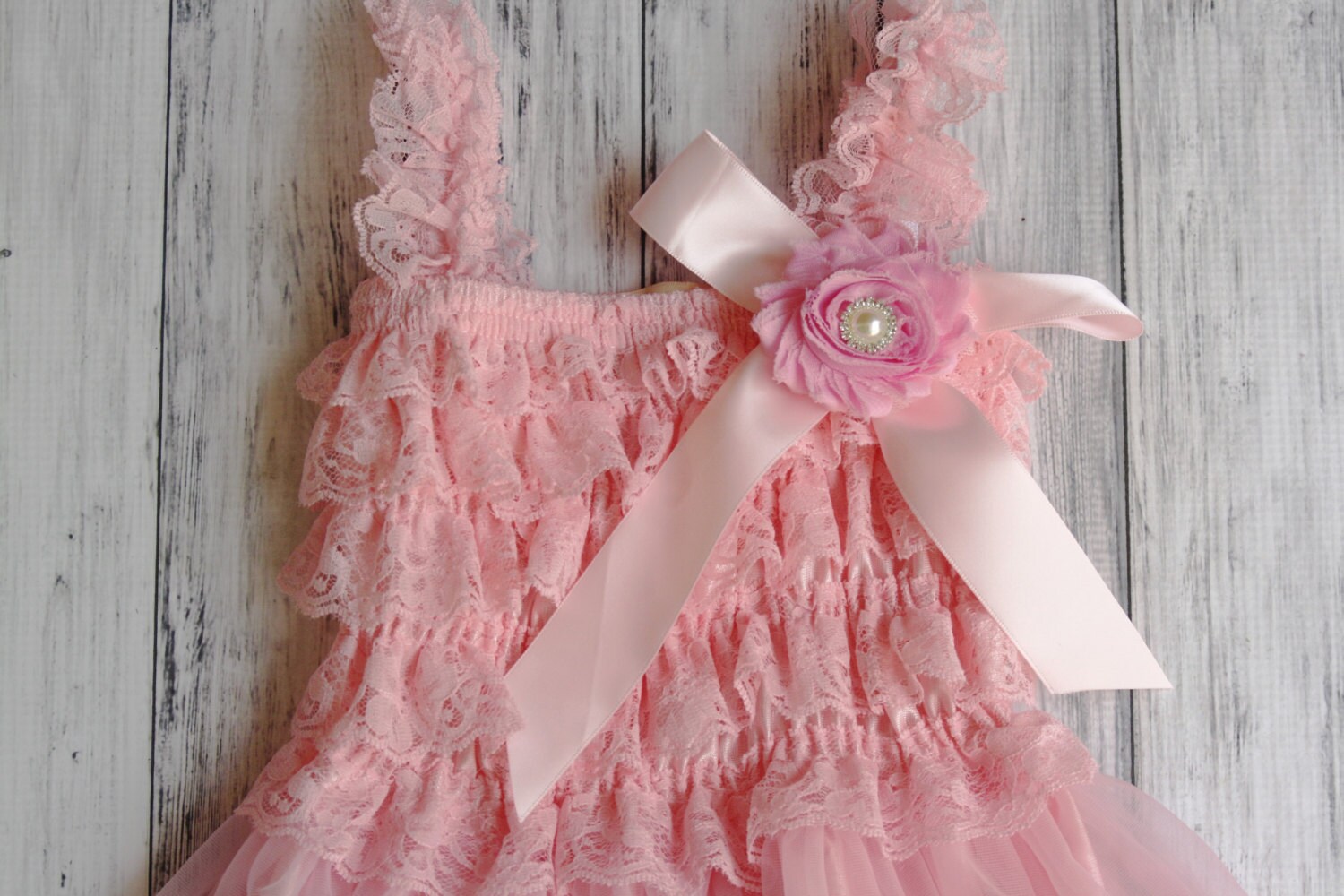 Pink Dress-Rustic Flower Girl Dress-Flower Girl Dresses-Girls | Etsy