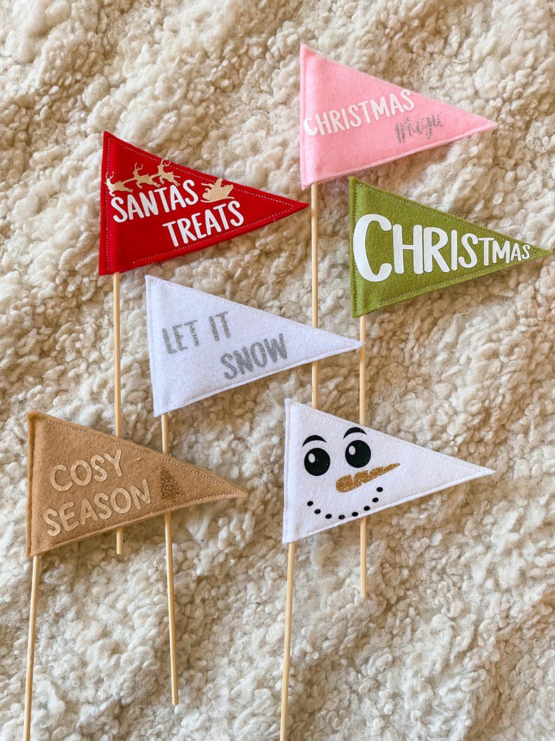 Christmas Mini Flags - Etsy