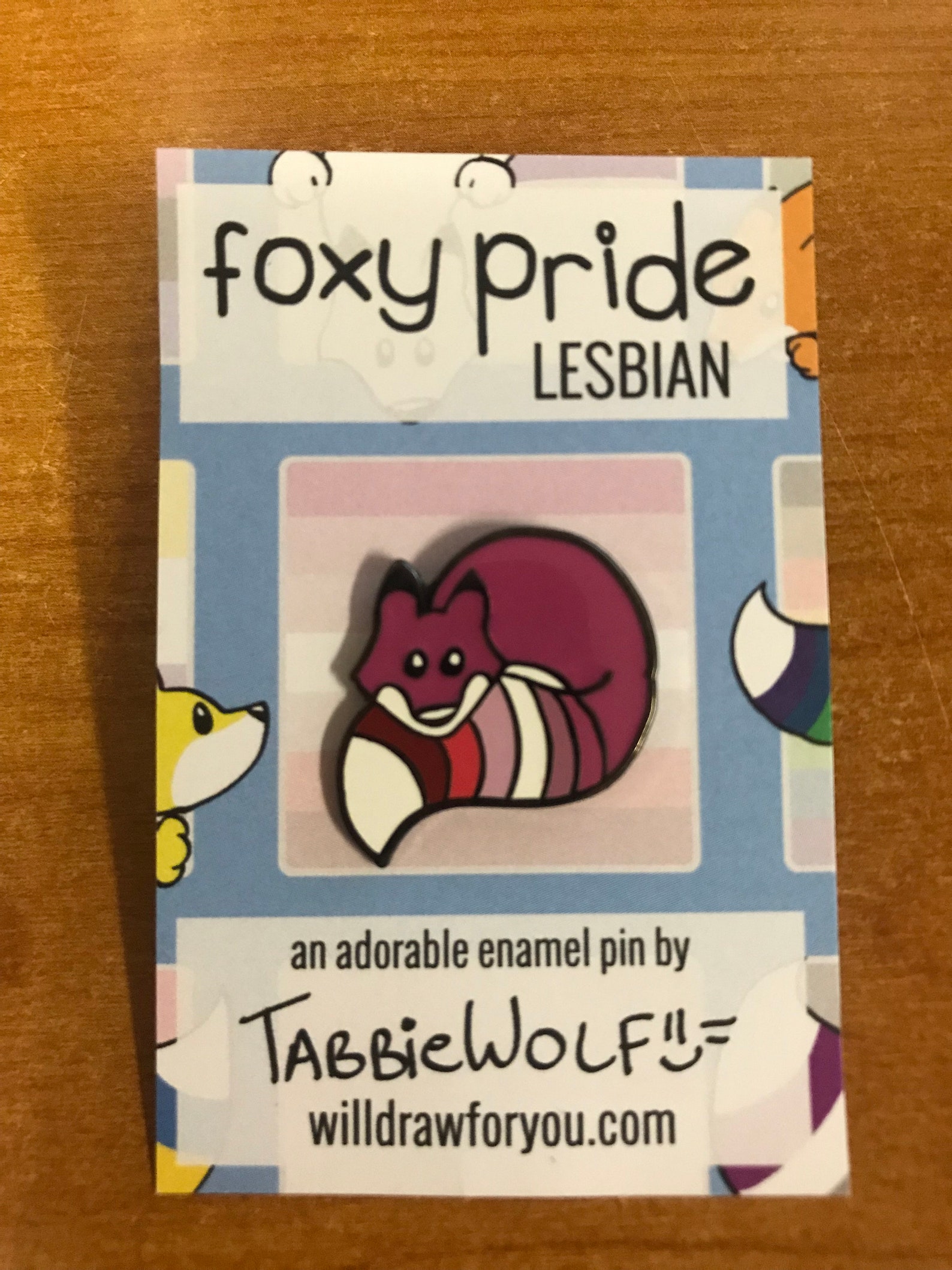 Foxy Lgbtq Pride Enamel Pin Lesbian Etsy
