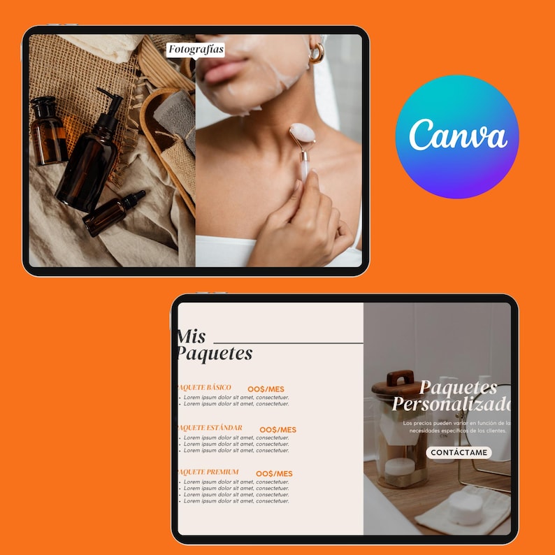 Spanish Plantilla Portafolio Ugc,beauty UGC Portfolio Template Canva ...