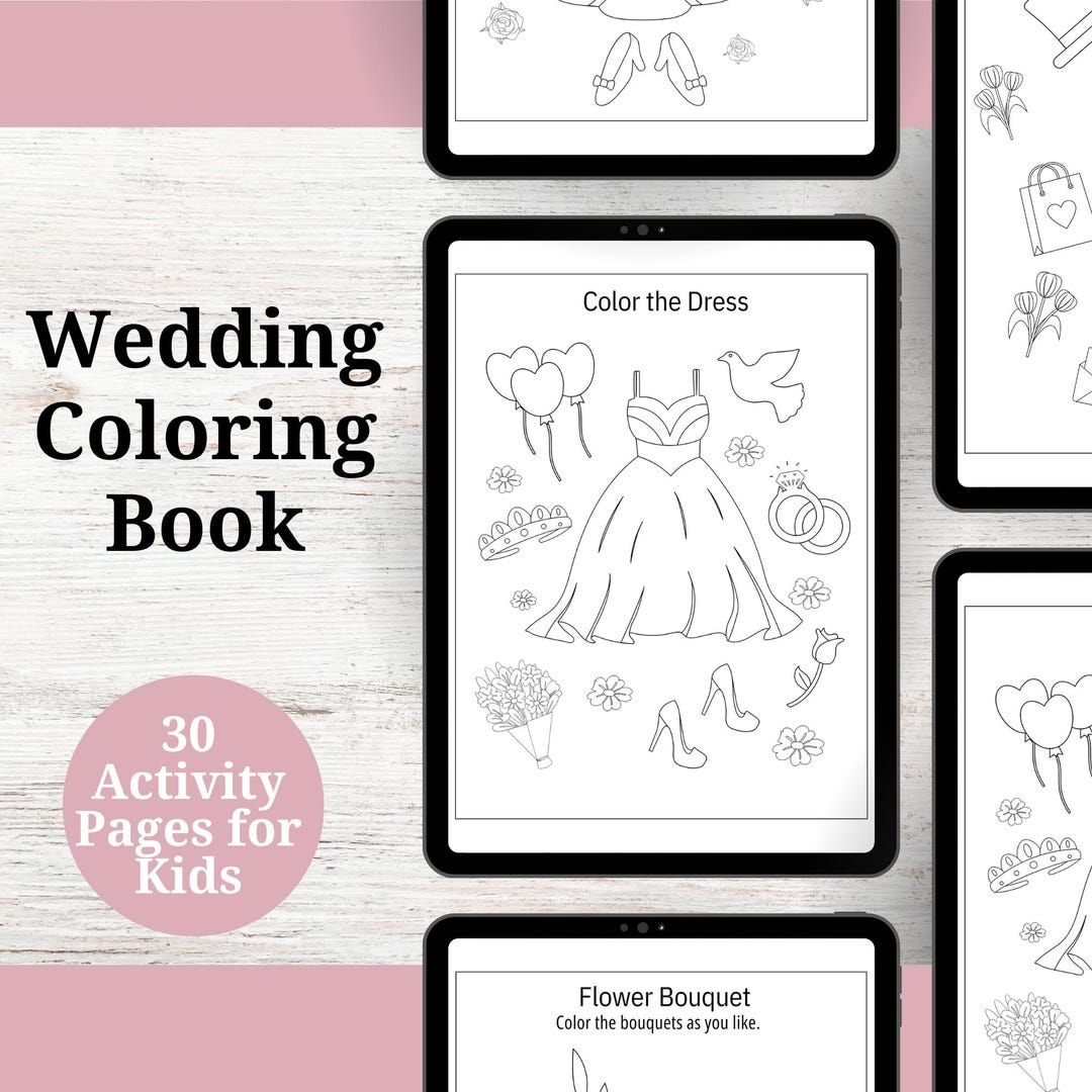 Wedding Activity Book,wedding Coloring Book,30 Activity Pages for Kids ...
