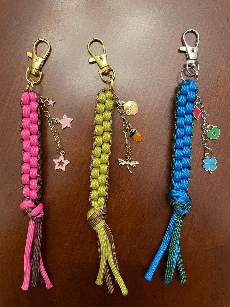 Handmade Paracord Bag Charm, Paracord Keychain, Miu Miu, Paracord Box ...