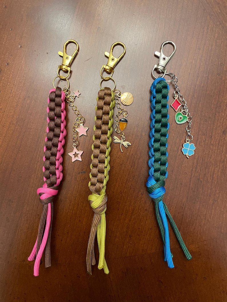 Handmade Paracord Bag Charm, Paracord Keychain, Miu Miu, Paracord Box ...