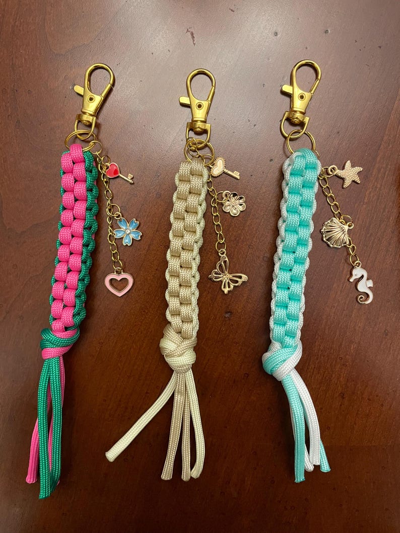 Handmade Paracord Bag Charm, Paracord Keychain, Miu Miu, Paracord Box ...