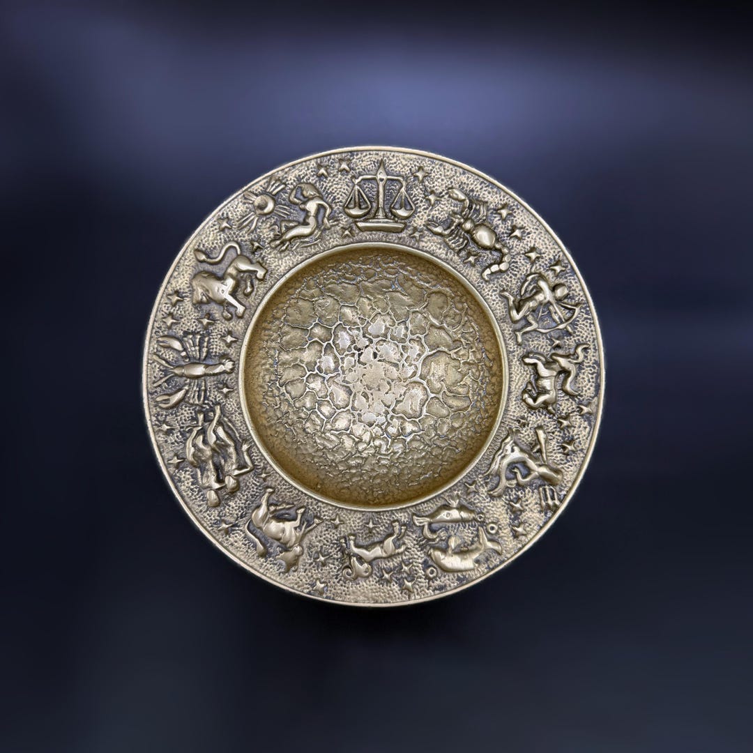 1940s Zodiac Offering Bowl • Astrology Alter Bowl • Moon Offering Bowl ...