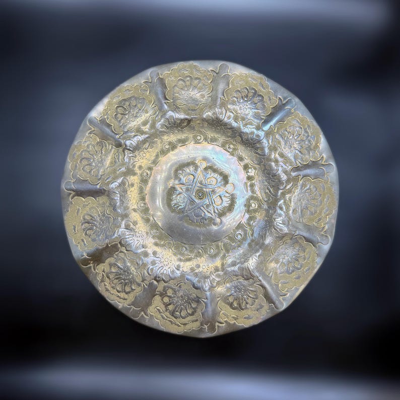 Pentagram Ceremonial Plate • Offering Plate • Ritual Plate • Pentacle ...