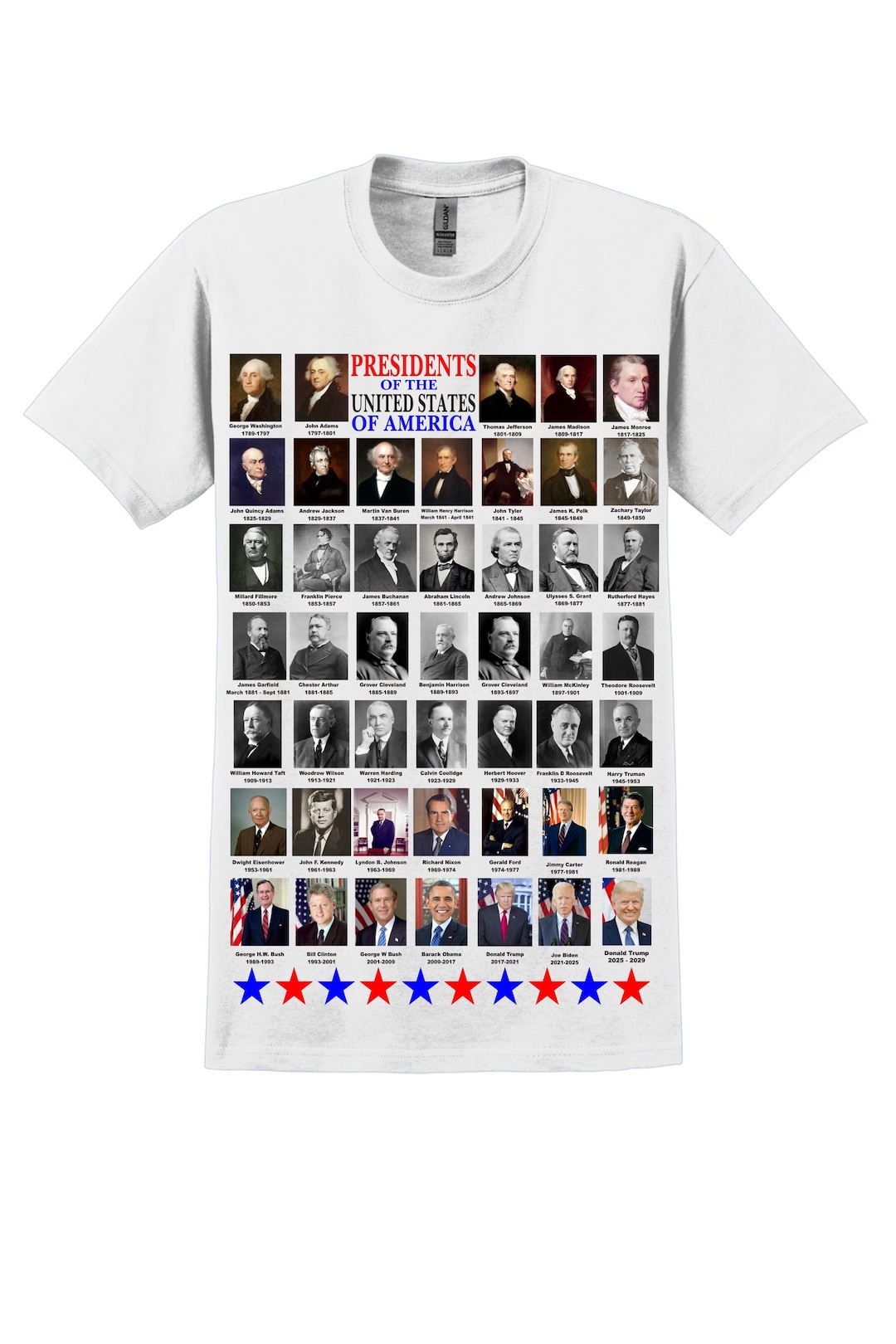 Presidents Shirt. This Shirt Has All the Presidents on It. Great for ...