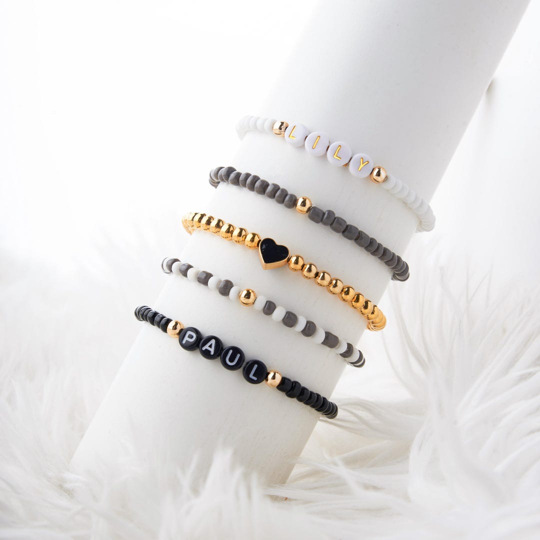 Personalized Custom Beaded Name Bracelet I Friendship Bracelet I Girls ...