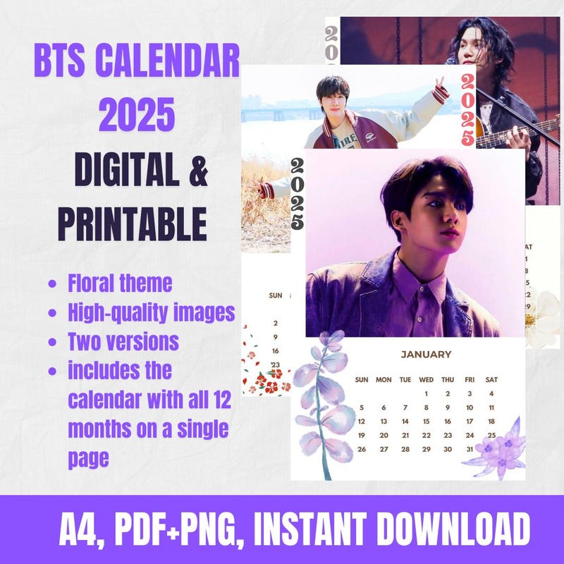 Bts Calendar - Etsy
