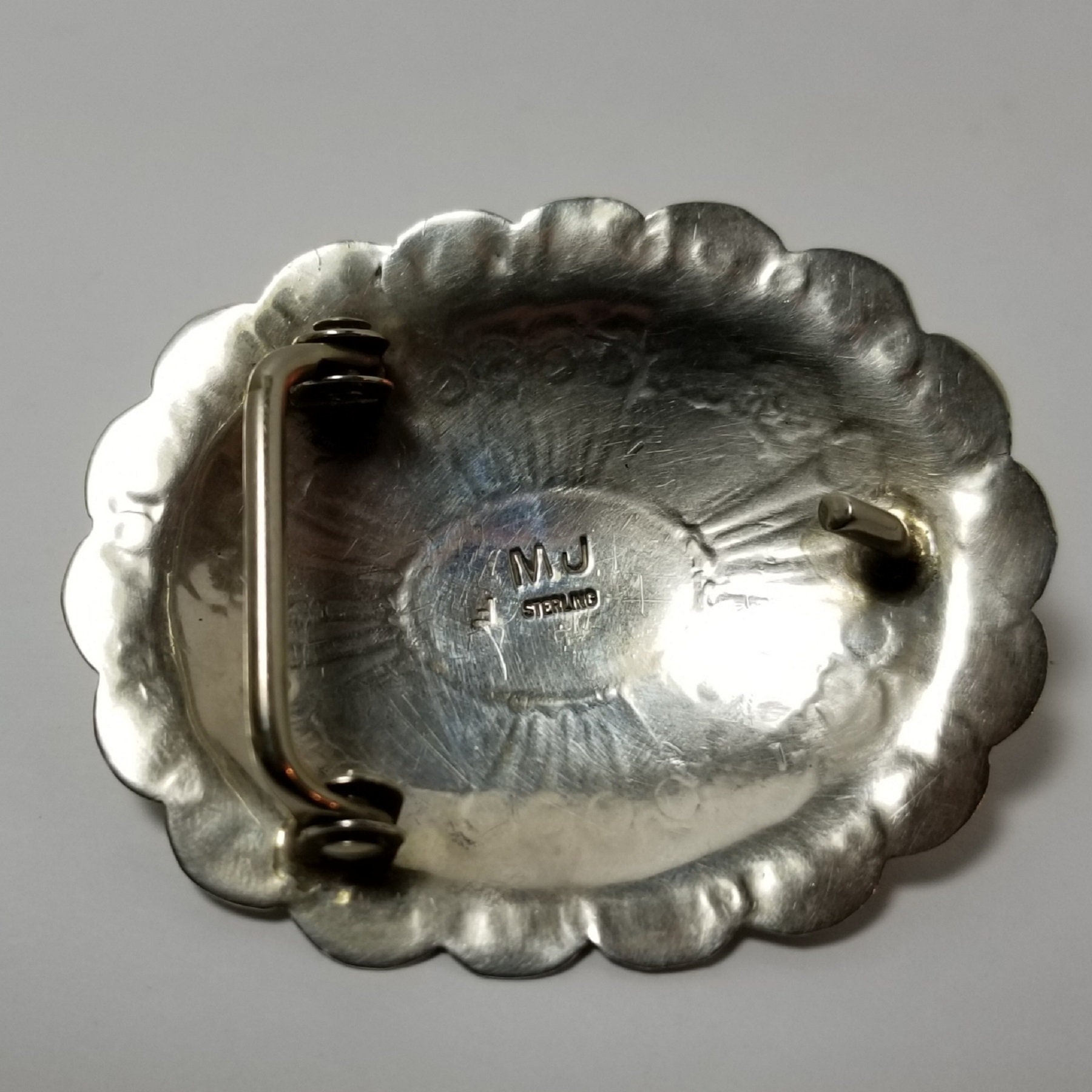 Vintage Sterling Silver Belt Buckle Revamped With Authentic - Etsy