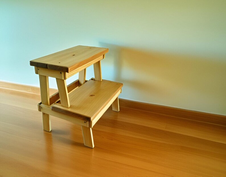DIY Wooden Step Stool Build Plan, Woodworking Plans, Toddler Step Stool ...