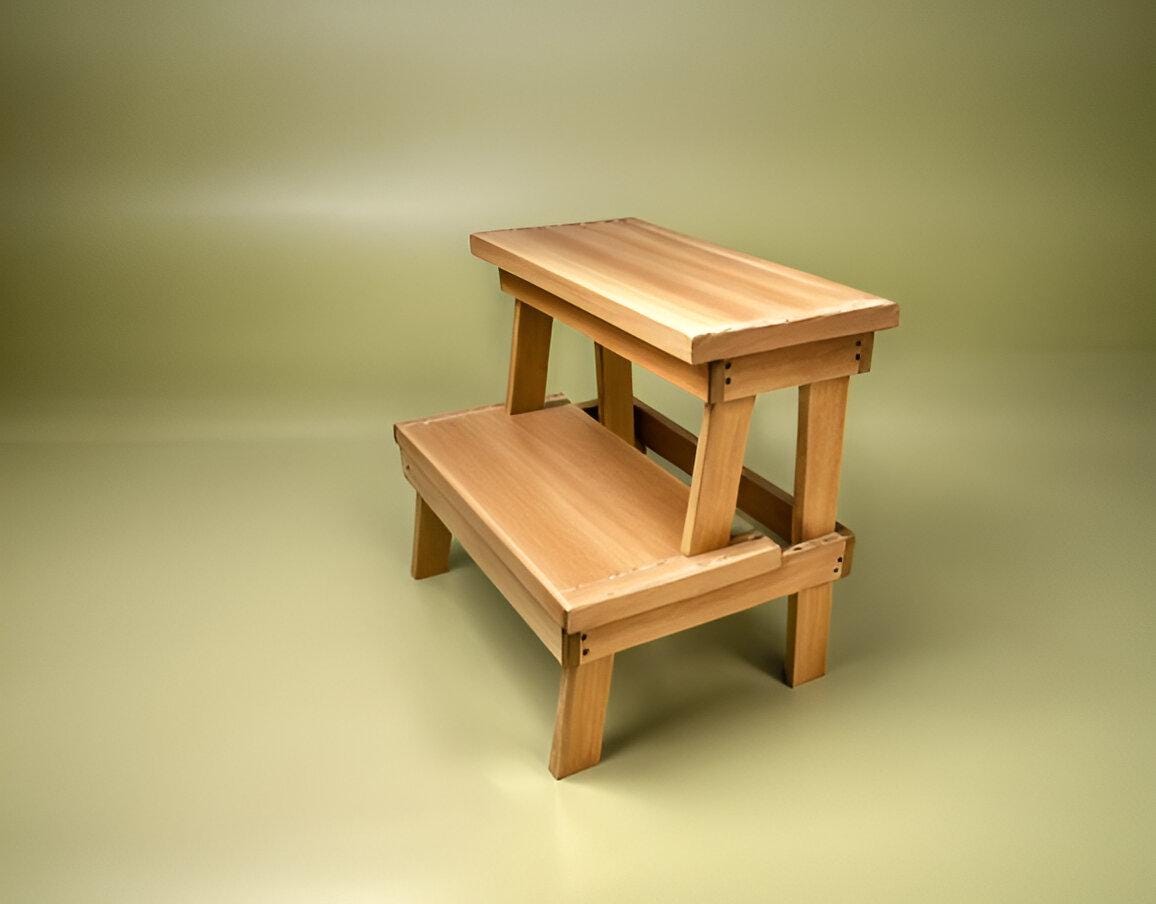 DIY Wooden Step Stool Build Plan, Woodworking Plans, Toddler Step Stool ...