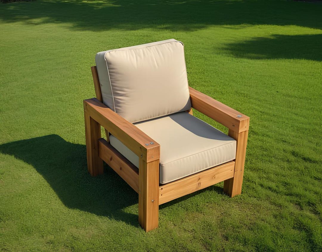 DIY Outdoor Wooden Chair Build Plan, Woodworking Plans, Garden Chair ...