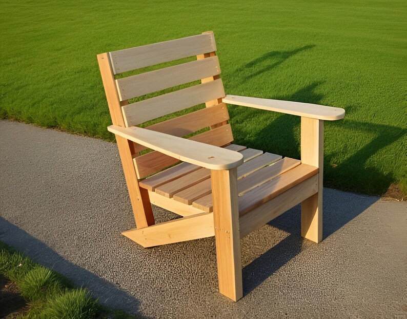 DIY Wooden Patio Chair Build Plan. Woodworking Plans , Outdoor Chai ...