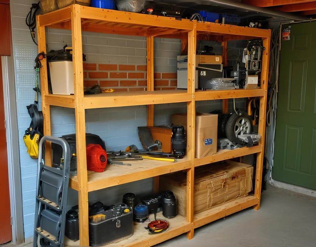 DIY Garage Storage Shelves Build Plan, Woodworking Plans, Garage ...