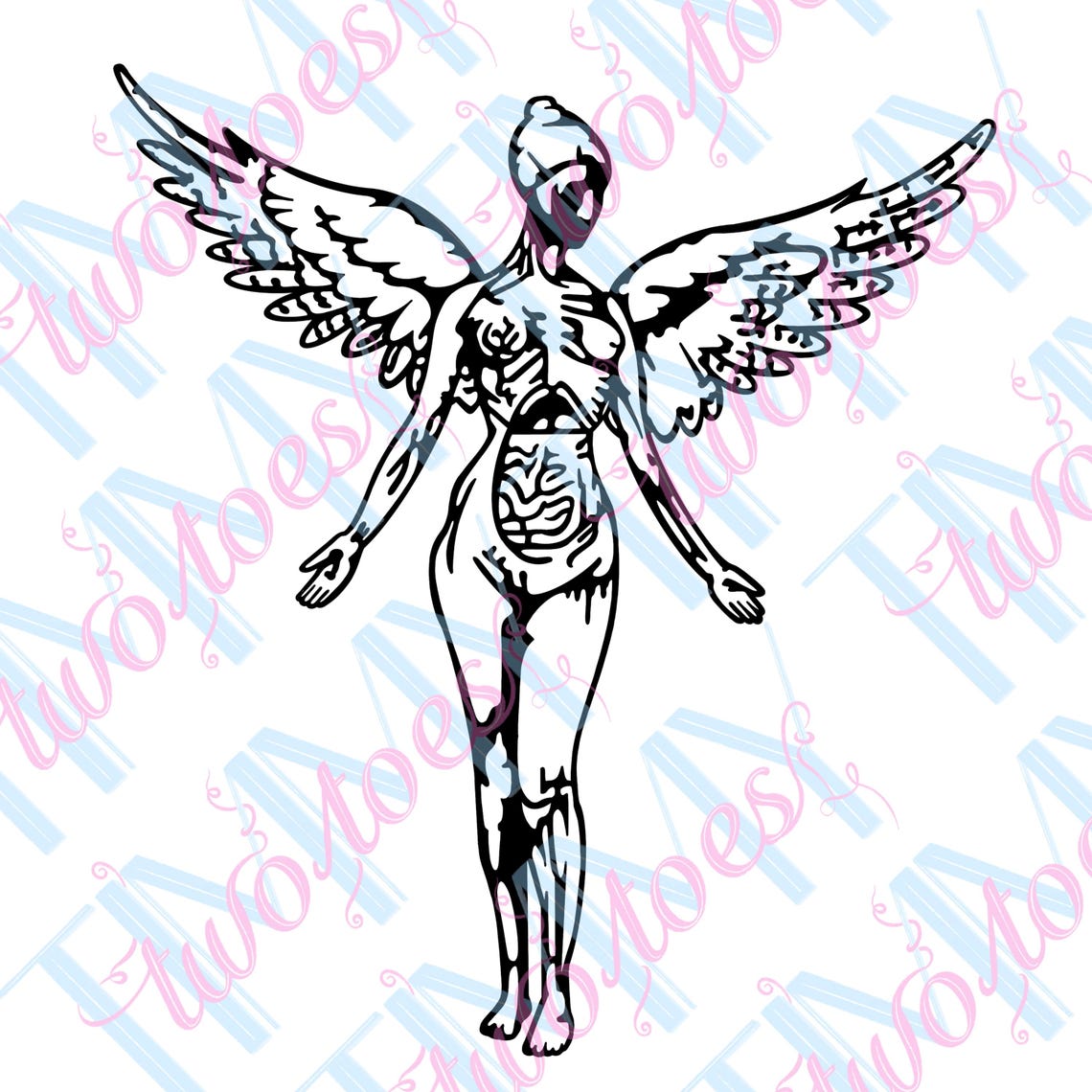 Nirvana in Utero Album Woman Transparent Vector PNG Instant File ...