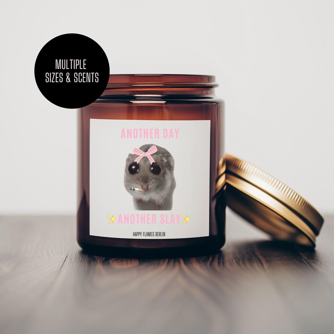 Sad Hamster Candle Sad Hamsti Candle Another Day Another Slay Candle ...