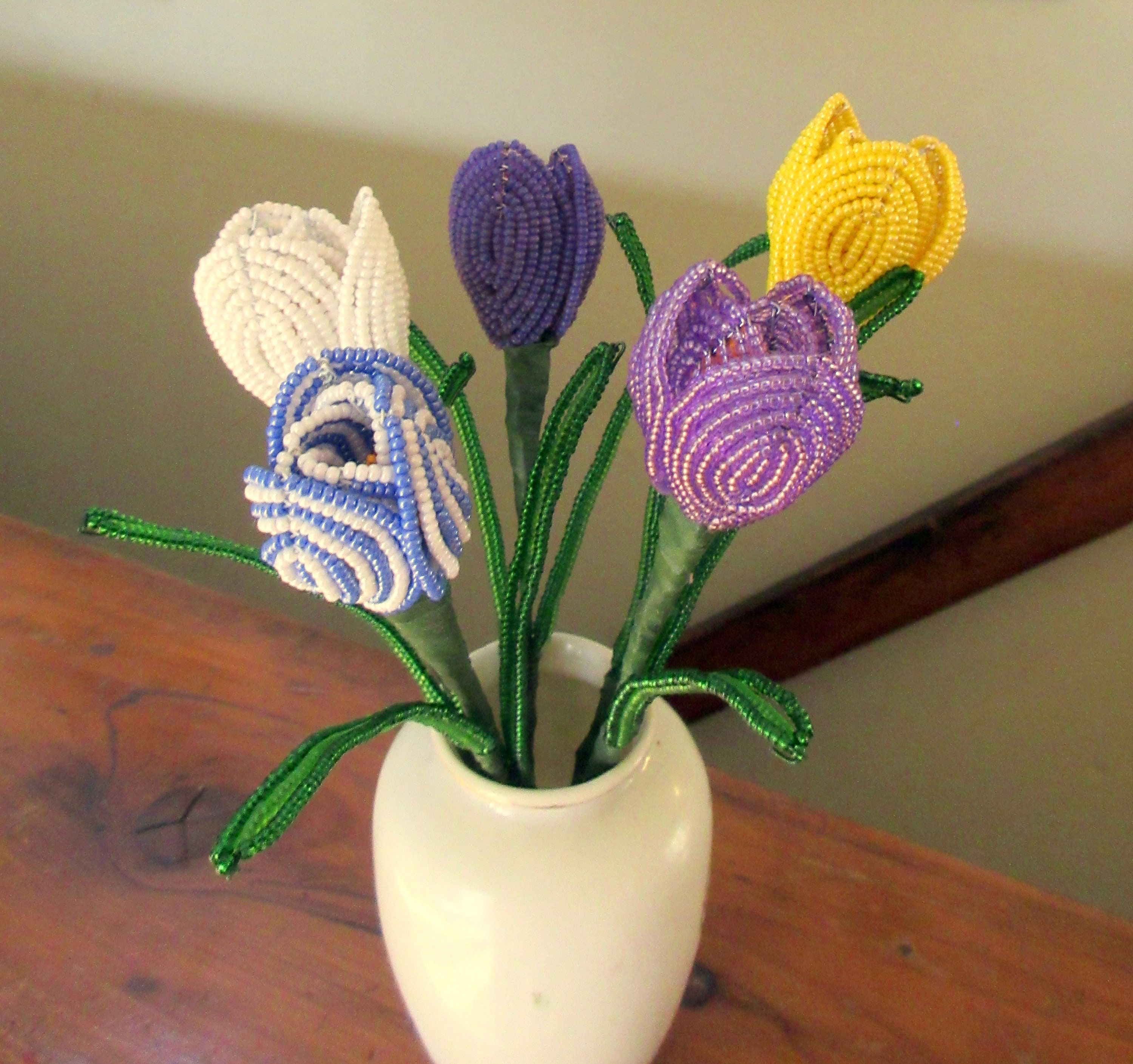 Crocus, Multi Colors Dee's French Beaded Flowers - Etsy