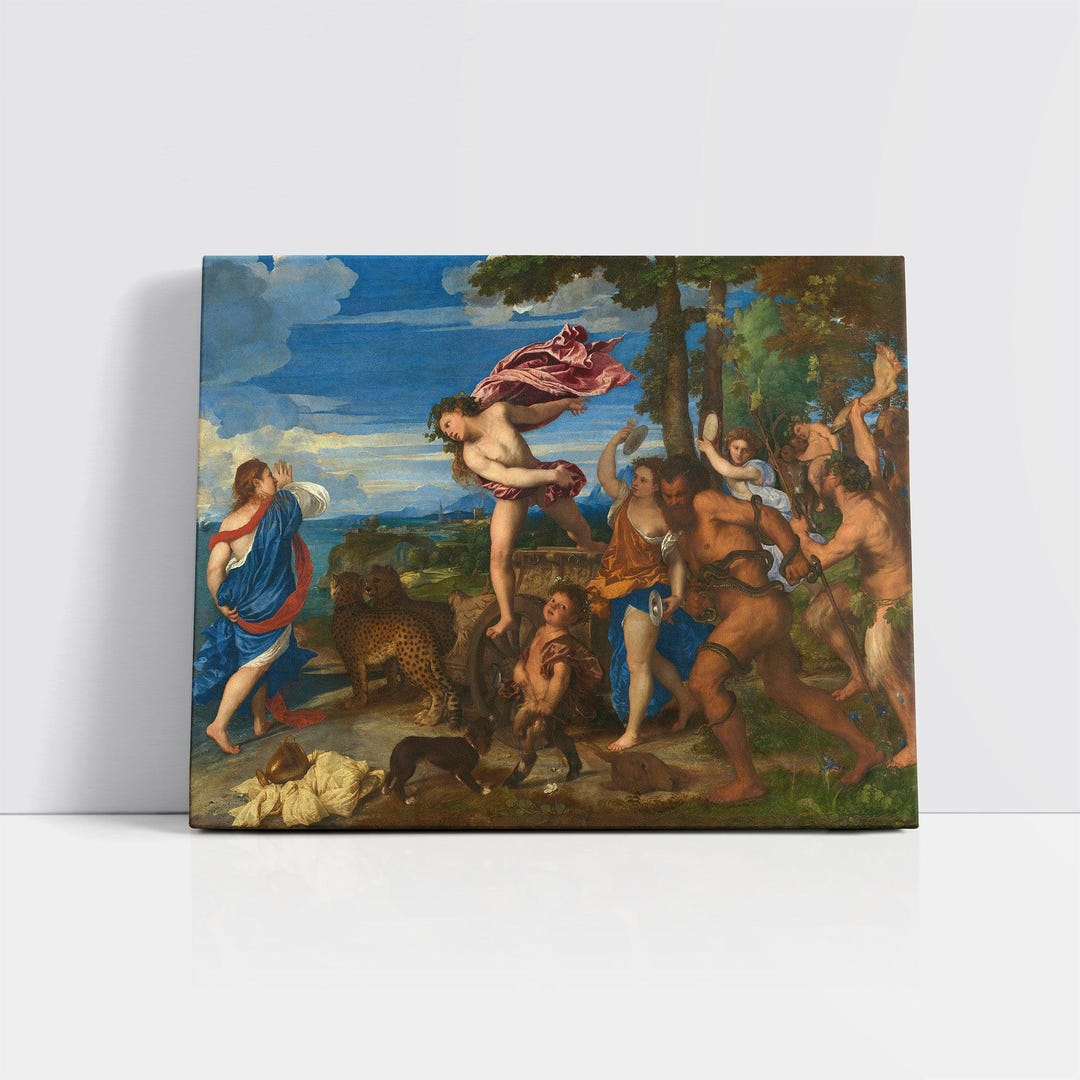 Bacchus and Ariadne – Titian | Stretched Canvas | Fine Art Poster ...